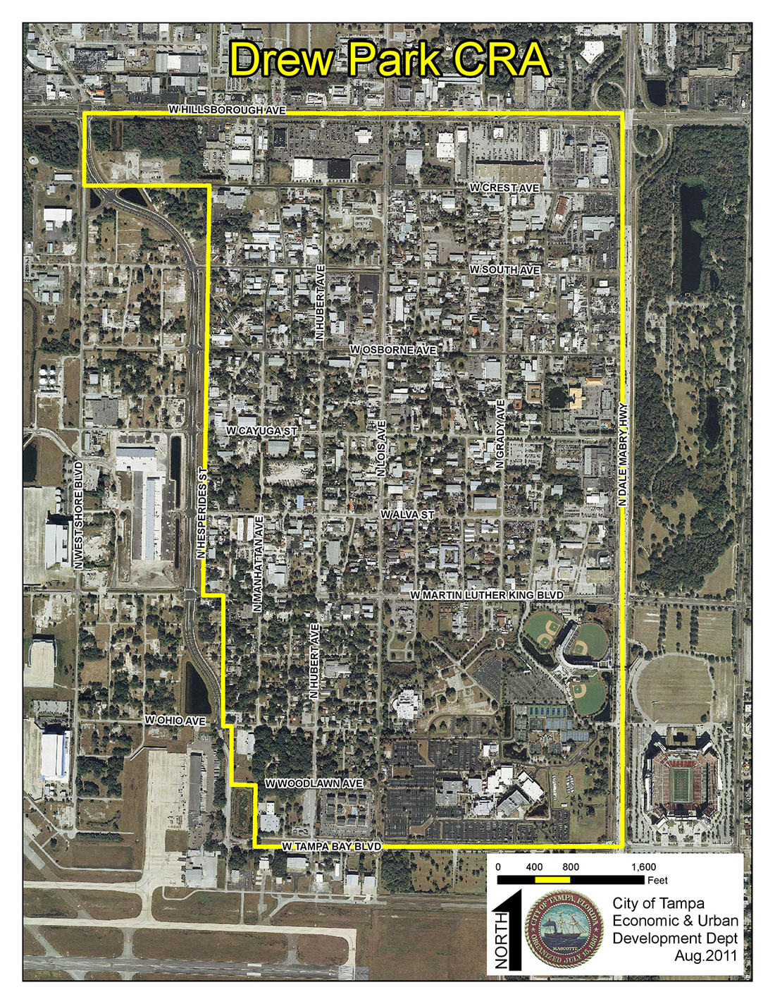 Drew Park CRA Aerial Map | City of Tampa