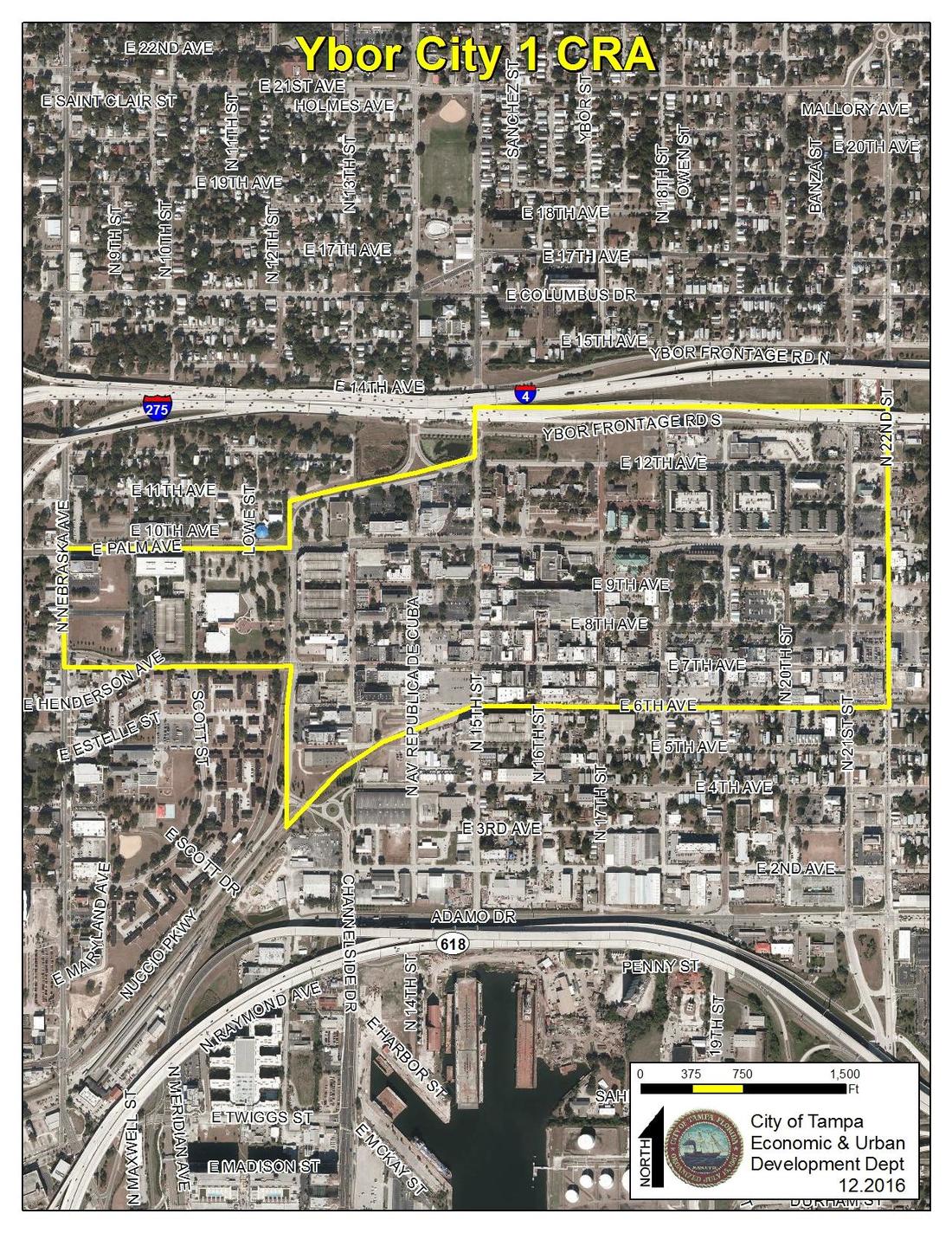 Ybor City 1 CRA Aerial Map | City of Tampa