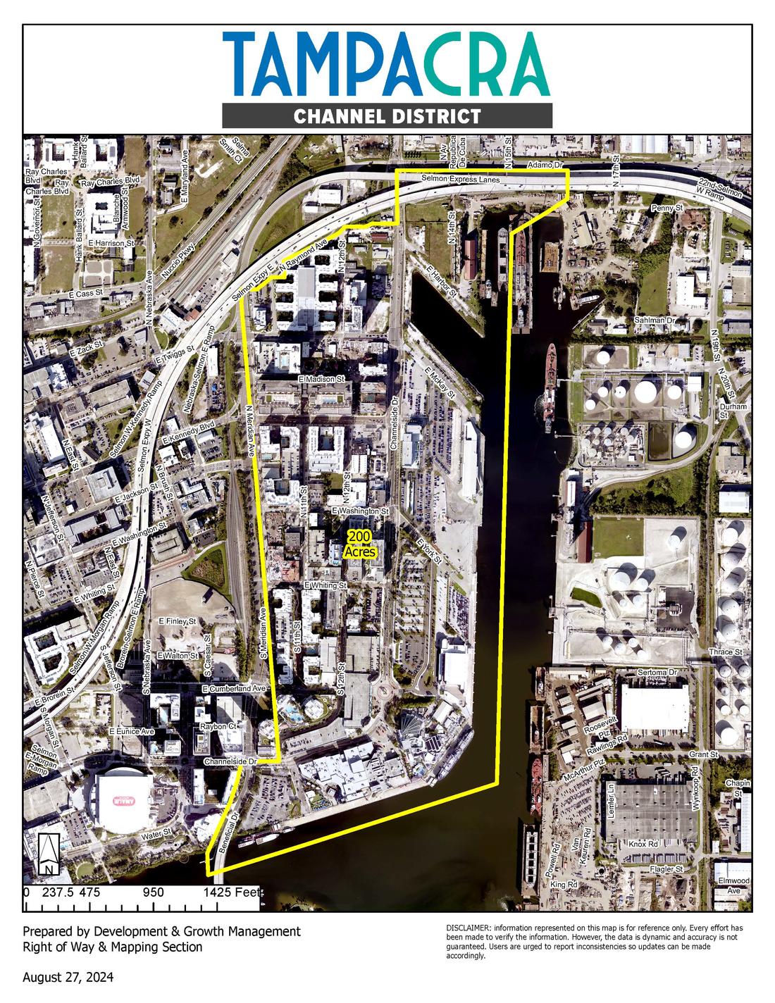 Channel District CRA Aerial Map | City of Tampa